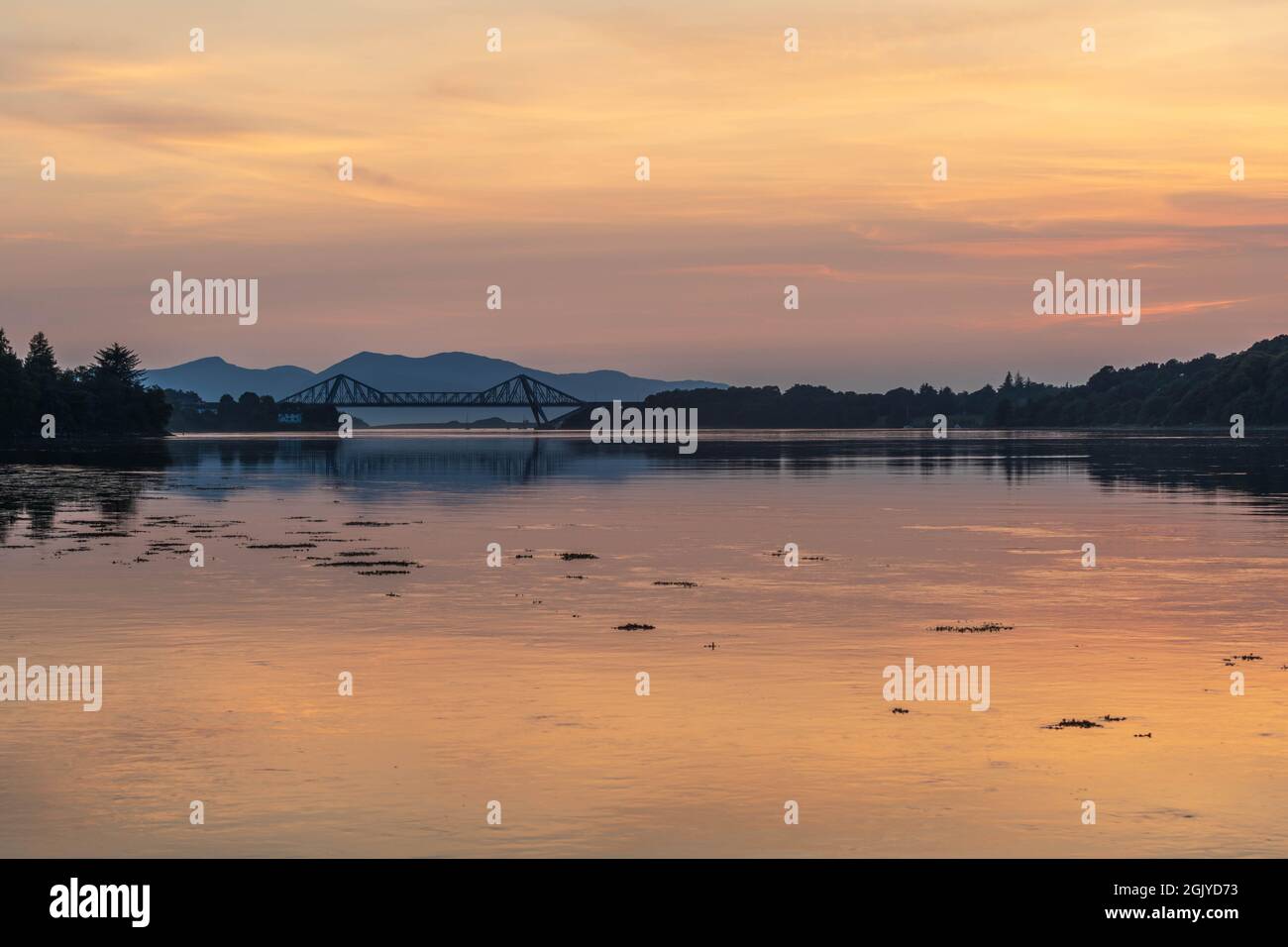 Connel Bridge, cantilever bridge, Loch Etive, Connel, Scotland Stock ...