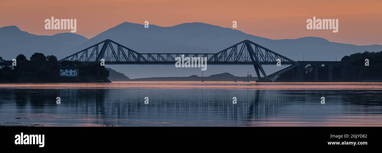 Connel Bridge, cantilever bridge, Loch Etive, Connel, Scotland Stock ...