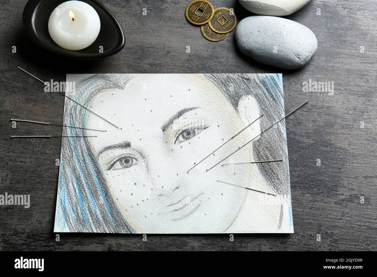 Acupuncture Drawing High Resolution Stock Photography and Images - Alamy