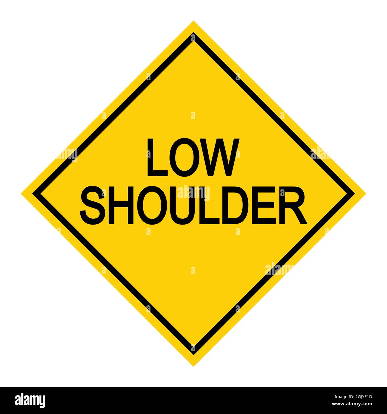 Low shoulder Road danger car icon, traffic street caution sign ...