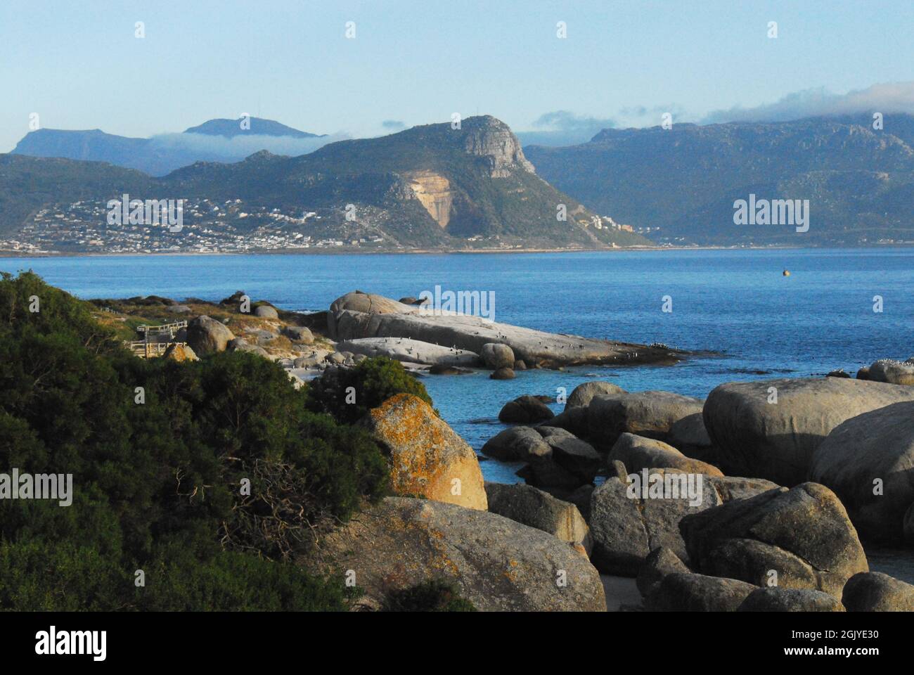 A wonderful panoramic view of False Bay, Boulders Beach and the Penguin ...