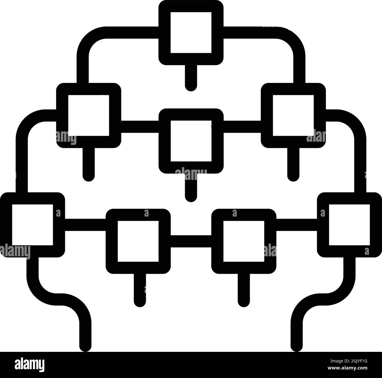 Company scheme icon outline vector. Flow chart. Diagram element Stock ...