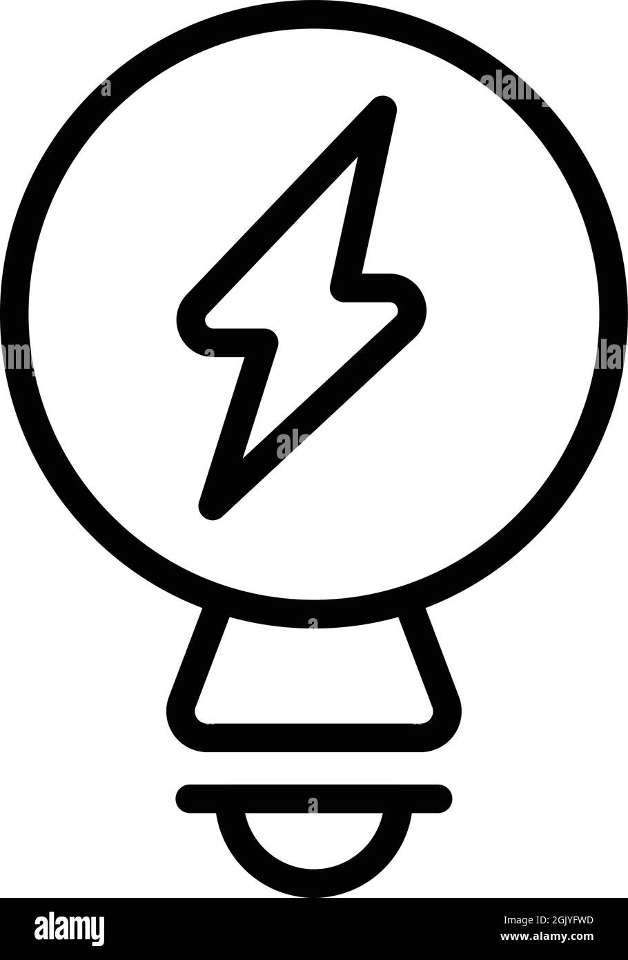 Electric energy icon outline vector. Power voltage. Fast flash Stock ...