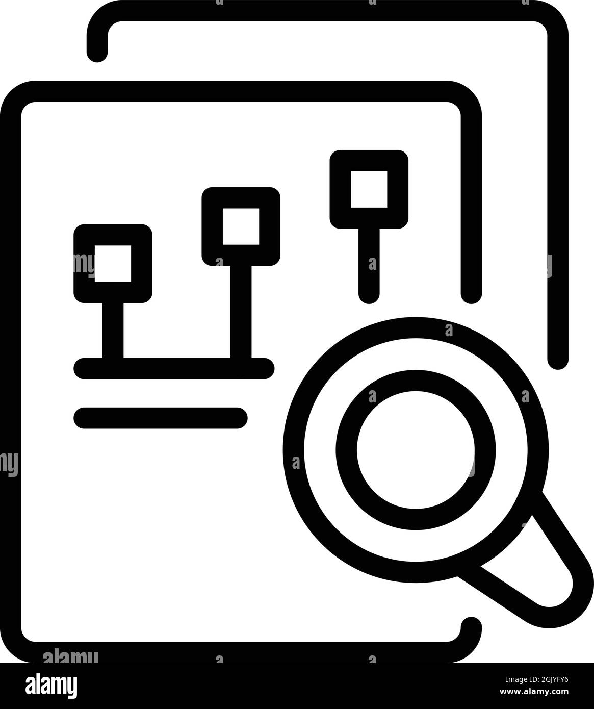 Data document icon outline vector. File record. Form mark Stock Vector ...