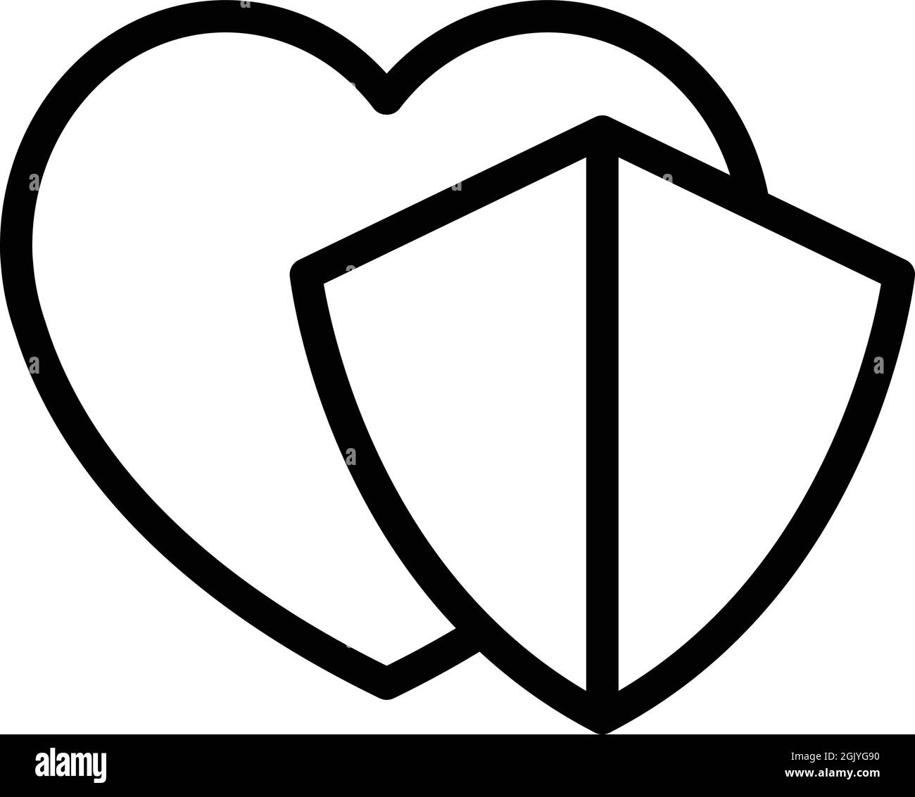 Keep love icon outline vector. Heart love. Person help Stock Vector ...