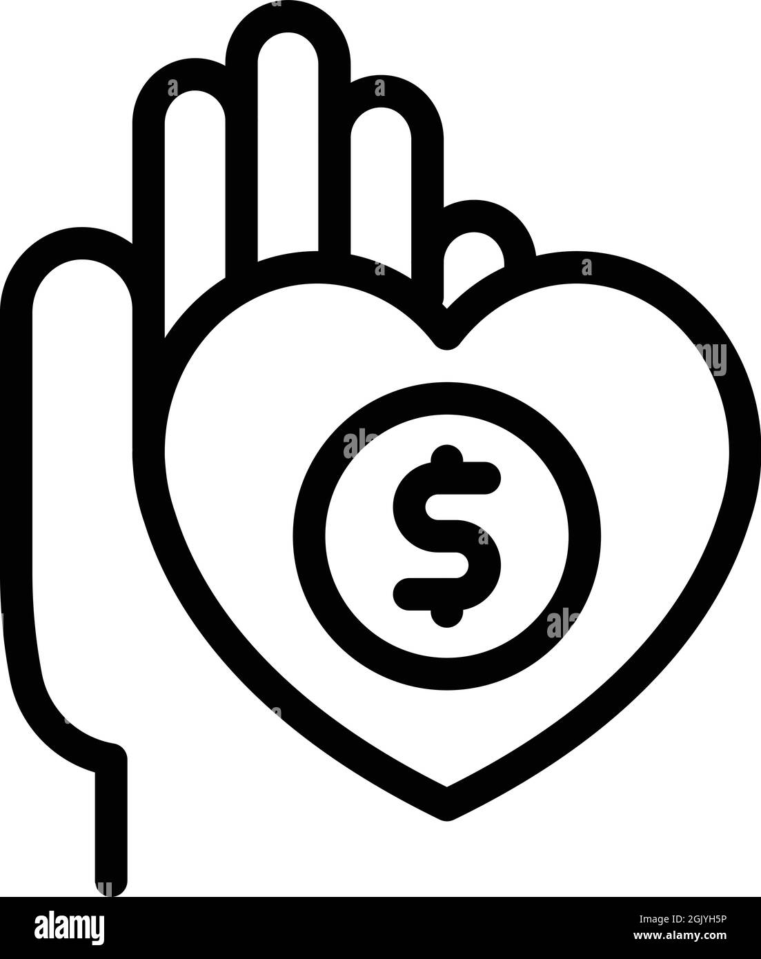 Family support icon outline vector. People help. Happy hand Stock ...