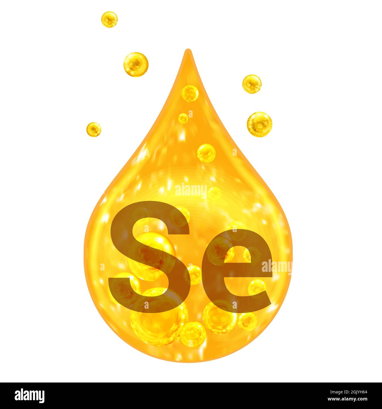 Mineral Vitamin complex. Mineral Se. Selenium. Golden drop and golden ...