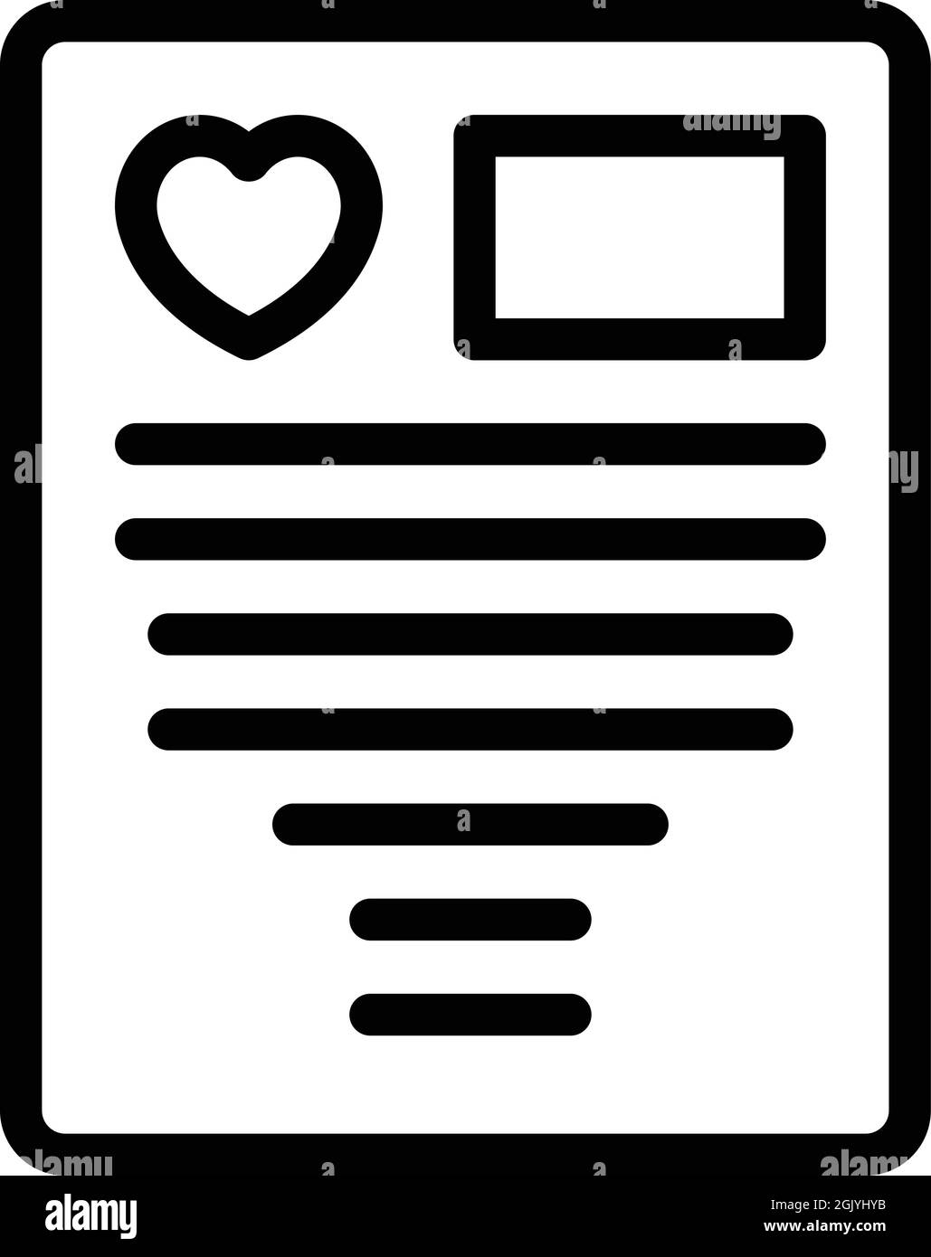 Love letter icon outline vector. Mail envelope. Message card Stock ...