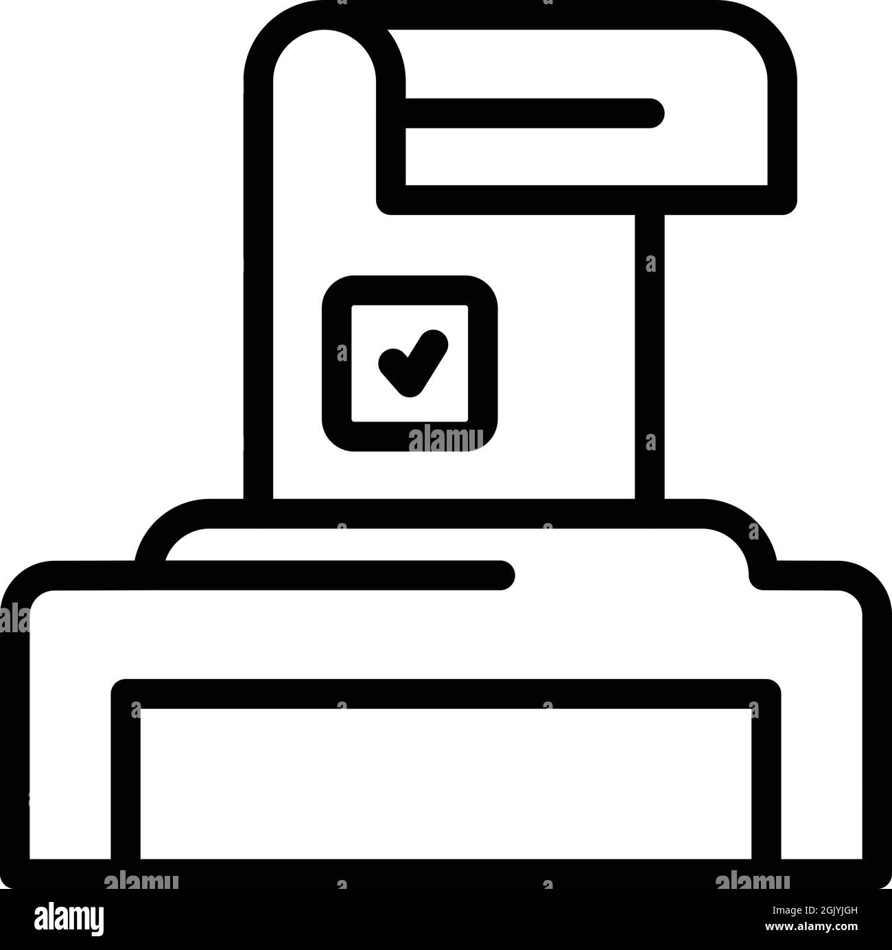 Polling booth queue Stock Vector Images - Alamy
