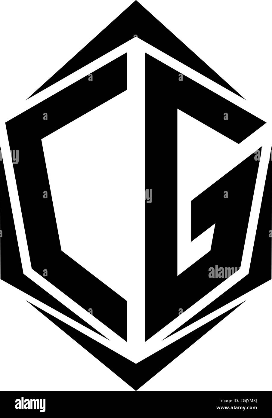 Initial CG logo design, Initial CG logo design with Shield style, Logo ...
