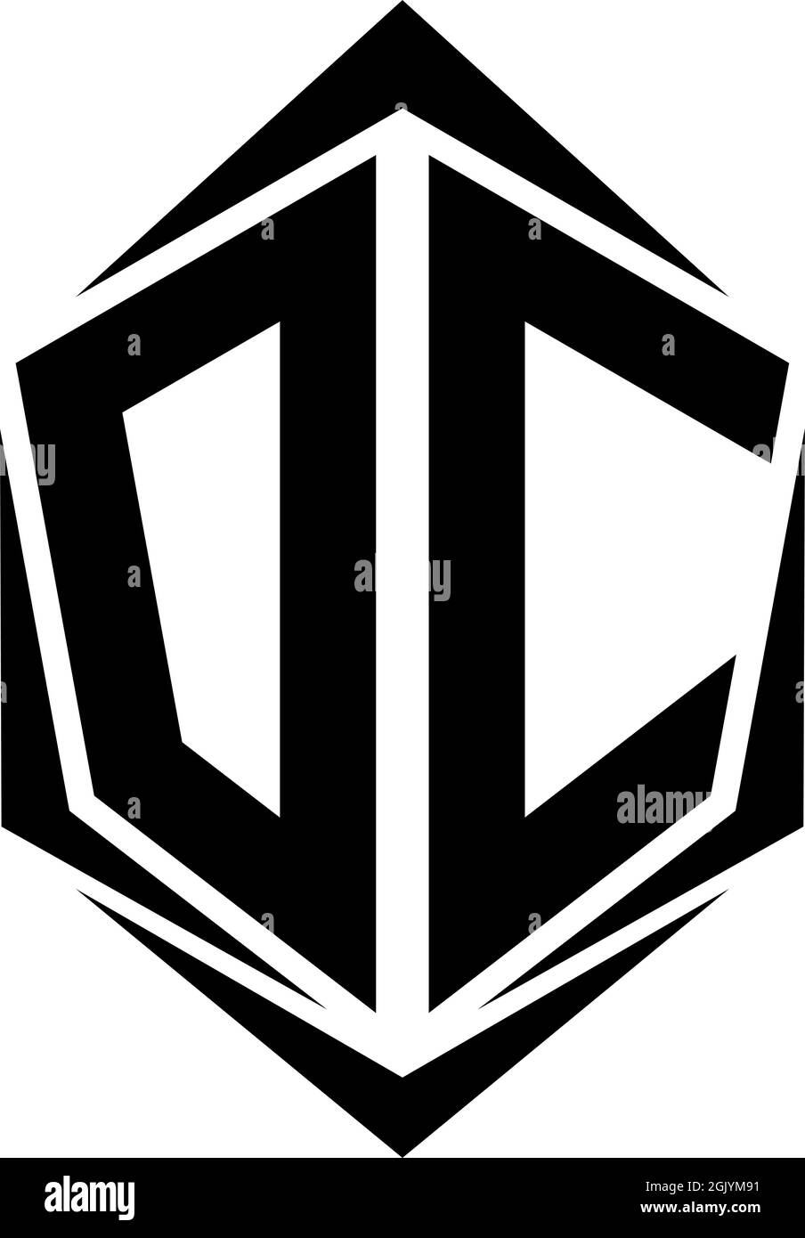 Initial DC logo design, Initial DC logo design with Shield style, Logo ...
