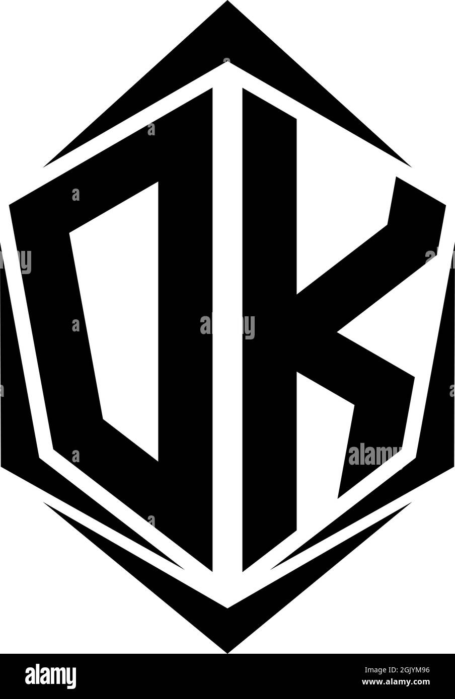 Initial DK logo design, Initial DK logo design with Shield style, Logo business branding Stock ...