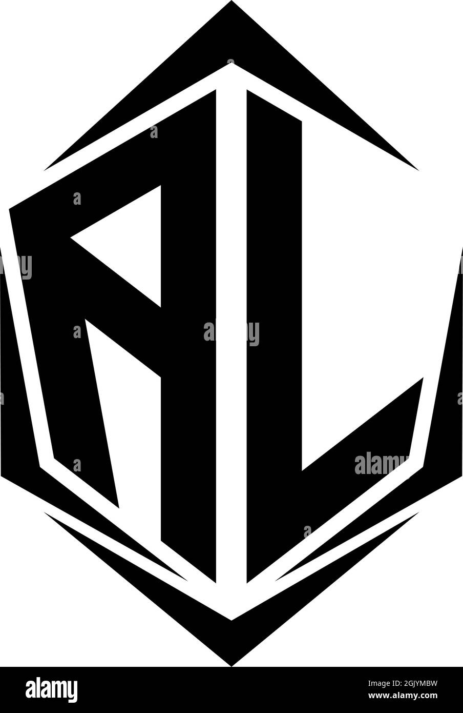 Initial AL logo design, Initial AL logo design with Shield style, Logo ...