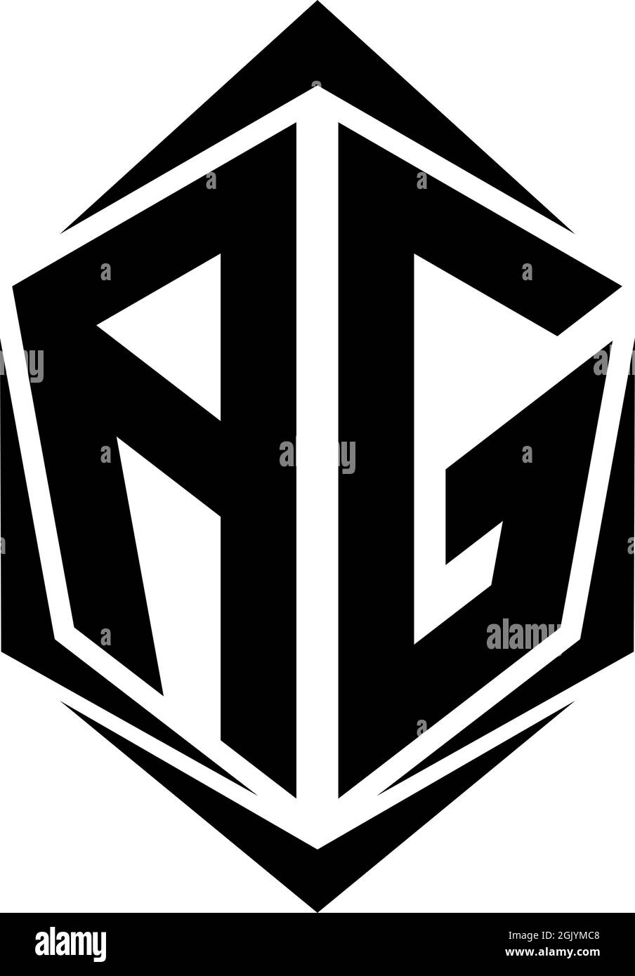 Initial AG logo design, Initial AG logo design with Shield style, Logo ...