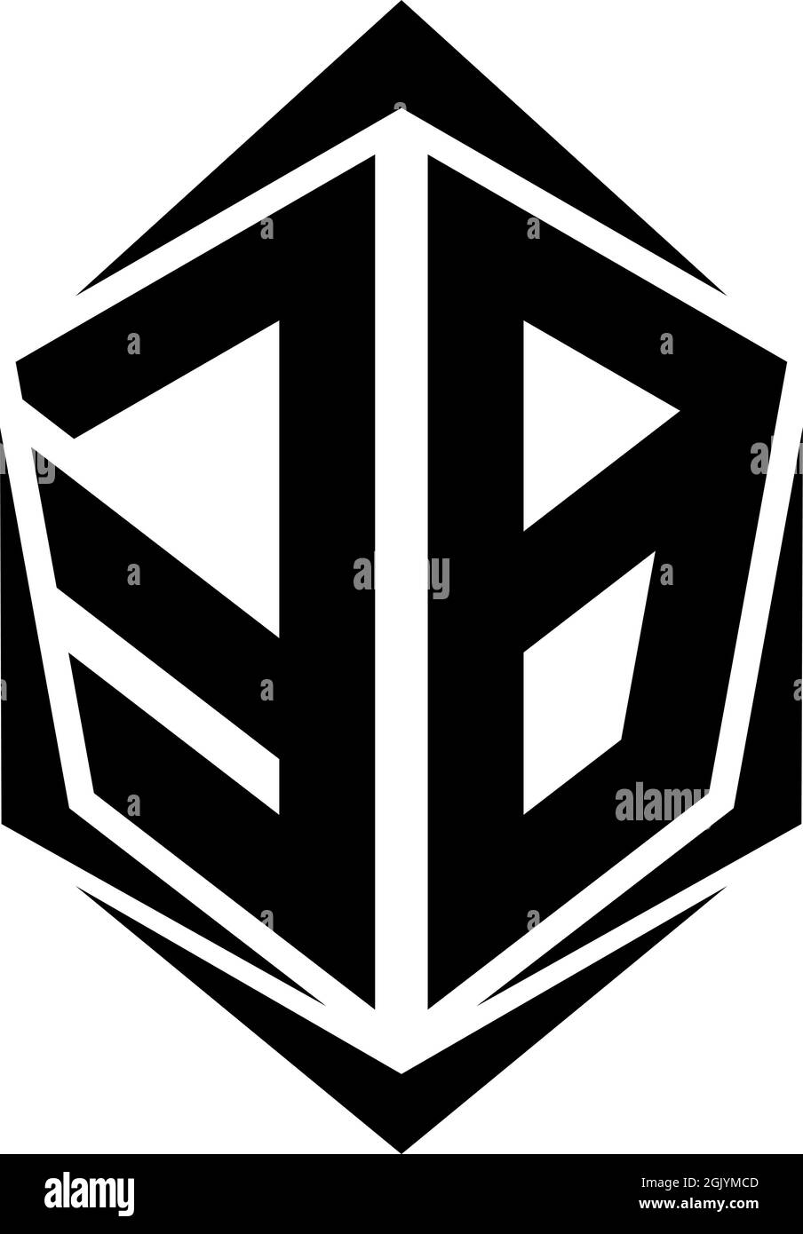 Initial EB logo design, Initial EB logo design with Shield style, Logo ...