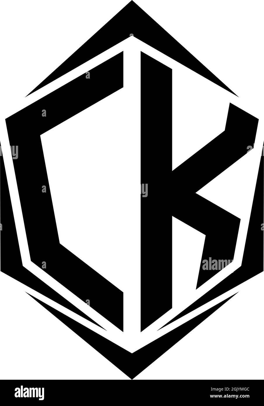 Initial CK logo design, Initial CK logo design with Shield style, Logo ...