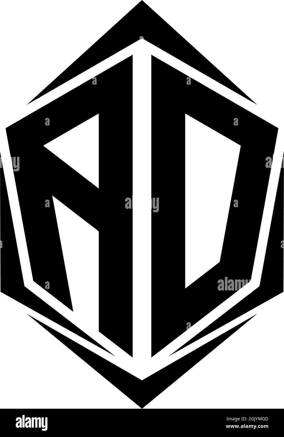 Initial AD logo design, Initial AD logo design with Shield style, Logo ...