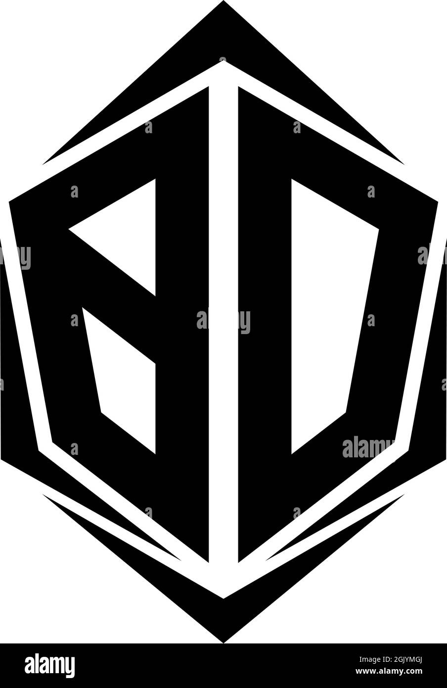 Initial BD logo design, Initial BD logo design with Shield style, Logo ...