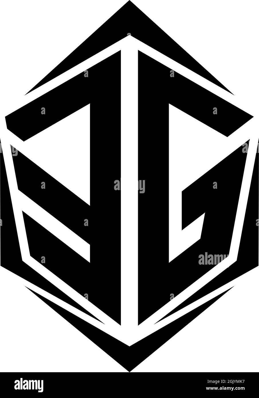 Initial EG logo design, Initial EG logo design with Shield style, Logo ...