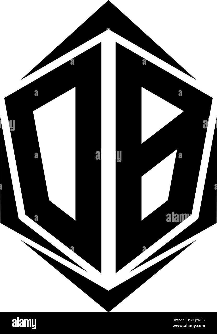 Initial DB logo design, Initial DB logo design with Shield style, Logo ...