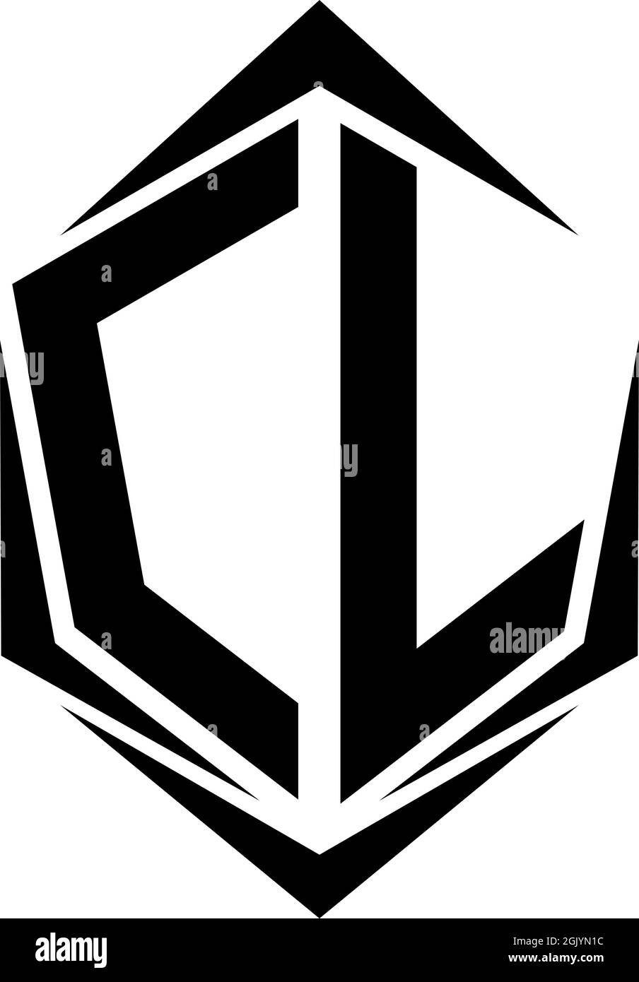 Initial CL logo design, Initial CL logo design with Shield style, Logo ...