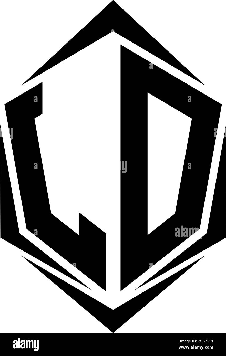 Initial JD logo design with Shield style, Logo business branding Stock ...