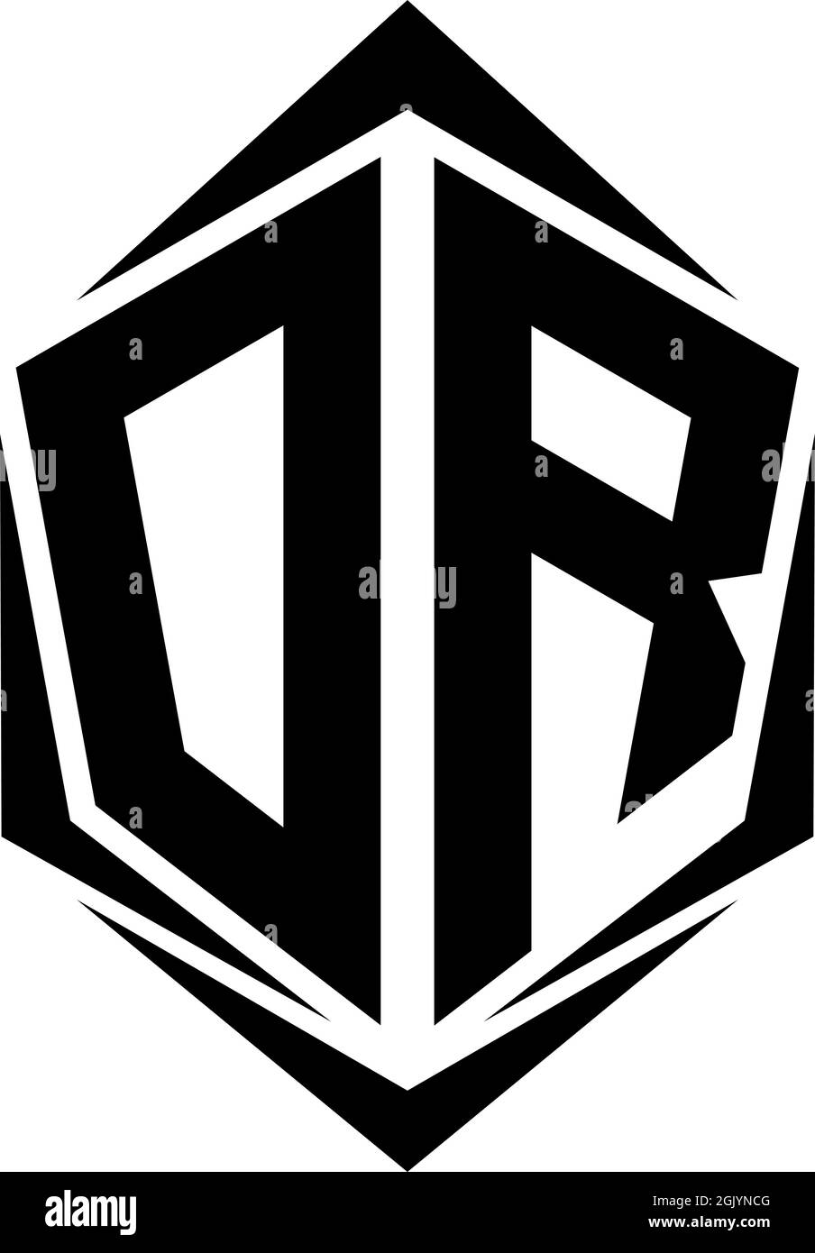 Initial DR logo design, Initial DR logo design with Shield style, Logo business branding Stock ...