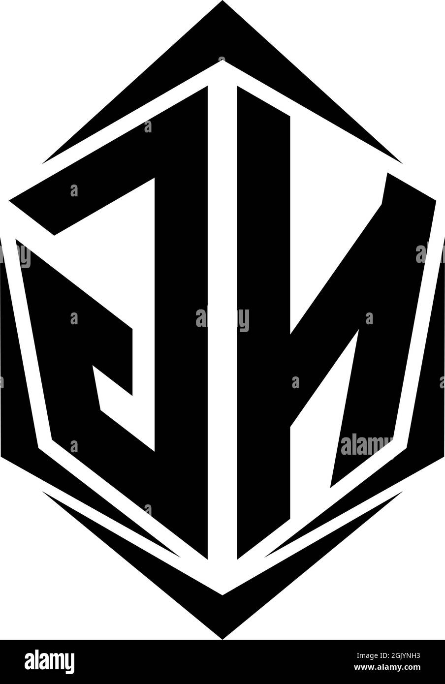 Initial GN logo design with Shield style, Logo business branding Stock ...