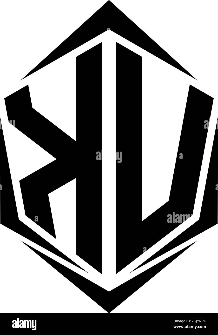 Initial KV logo design with Shield style, Logo business branding Stock ...