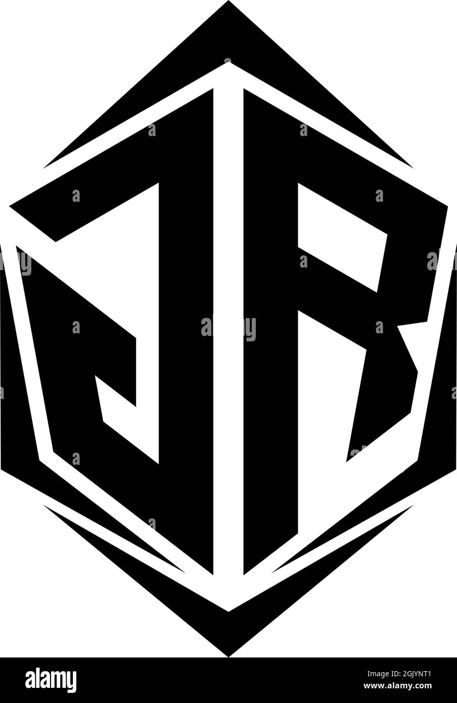 Initial GR logo design with Shield style, Logo business branding Stock ...