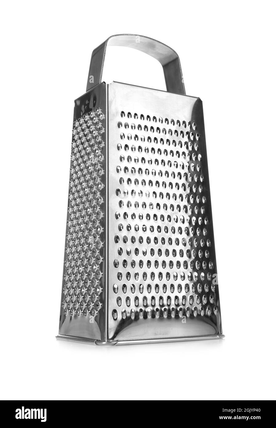 Metal grater on white background Stock Photo - Alamy