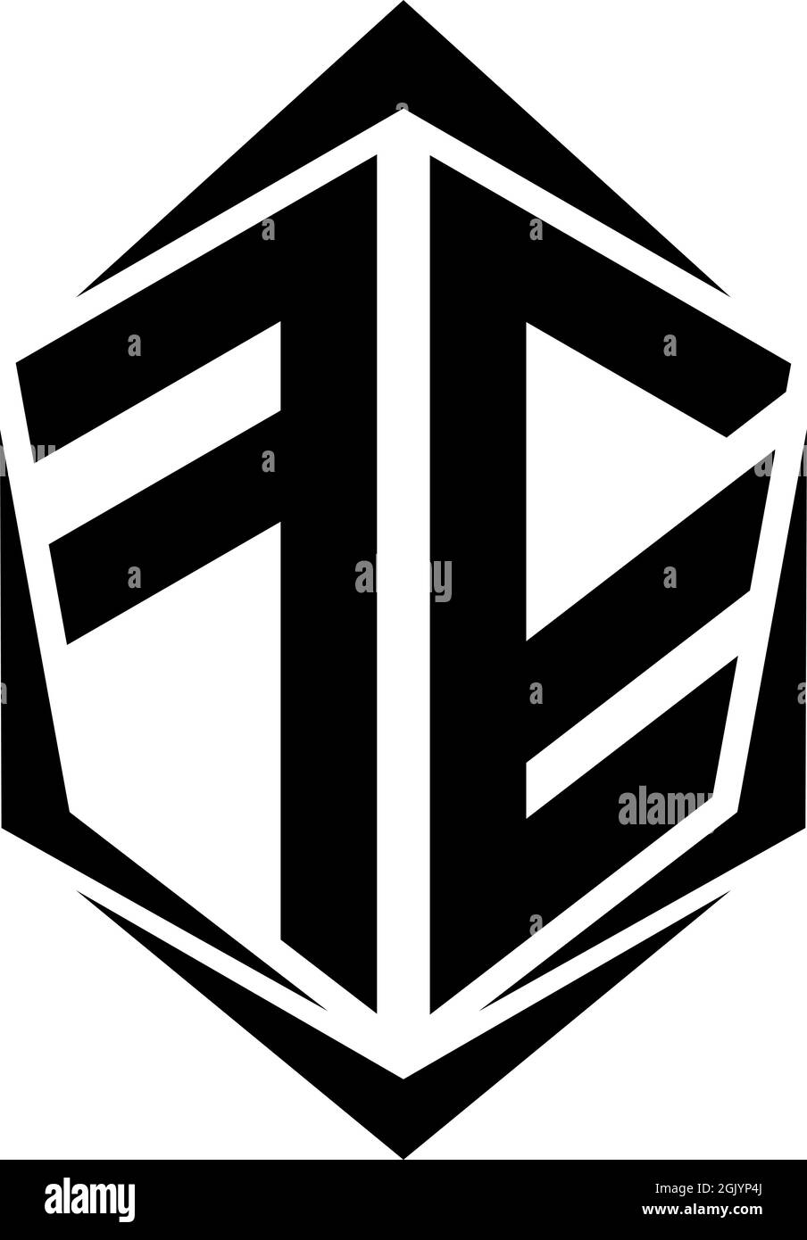 Initial FE logo design with Shield style, Logo business branding Stock ...