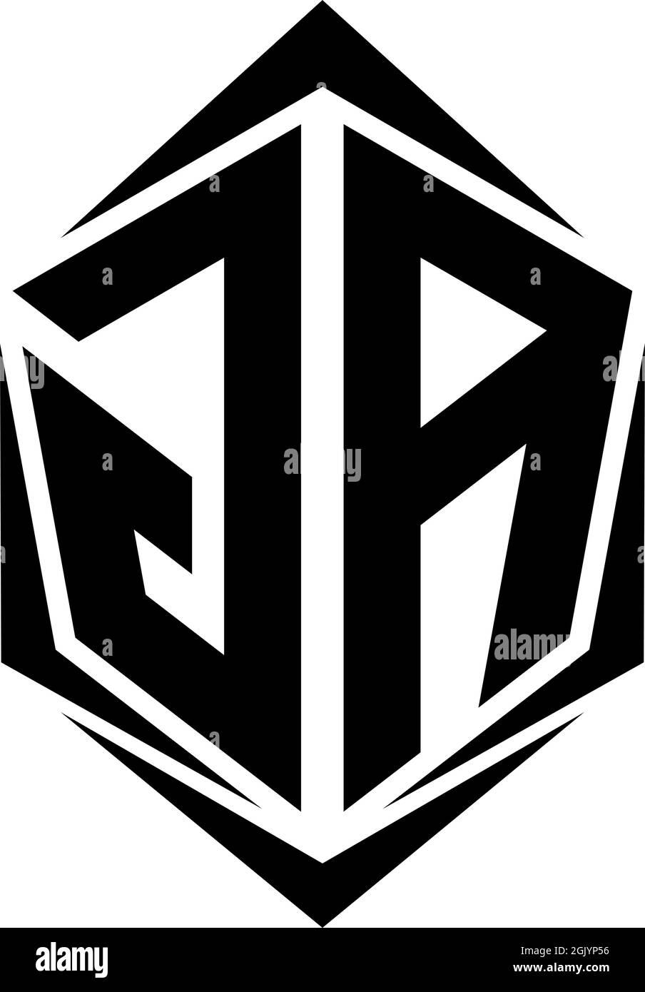 Initial GA logo design with Shield style, Logo business branding Stock ...
