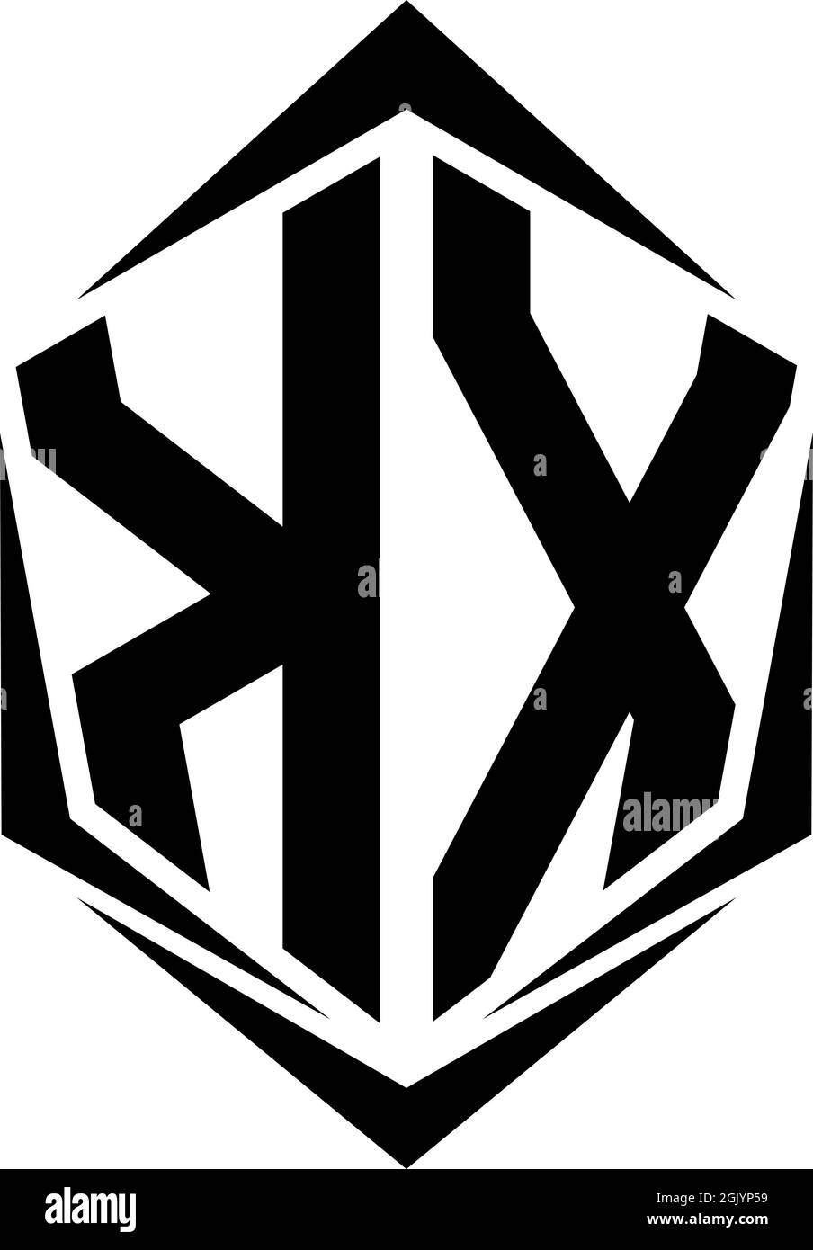 Initial KX logo design with Shield style, Logo business branding Stock ...
