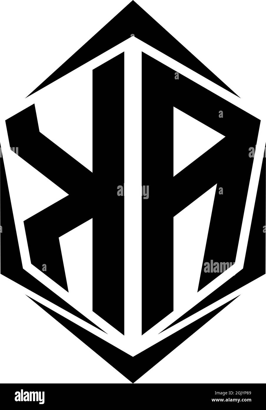 Initial KA logo design with Shield style, Logo business branding Stock ...
