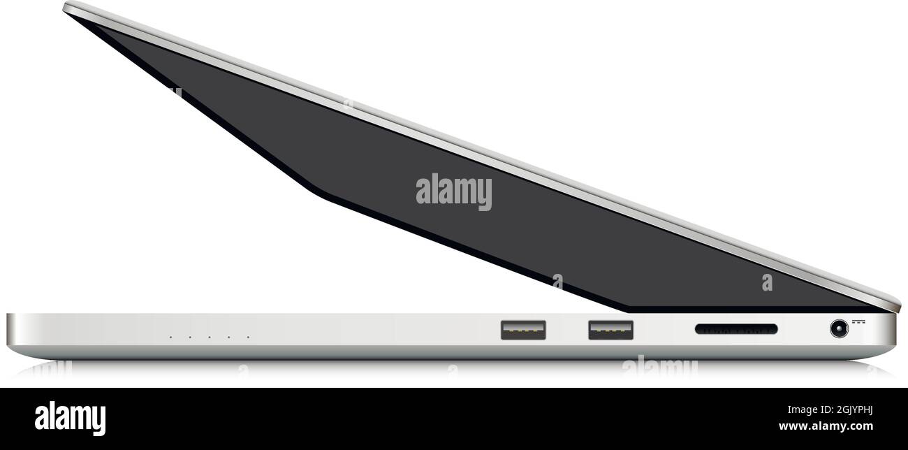 Laptop side view Stock Vector Image & Art - Alamy