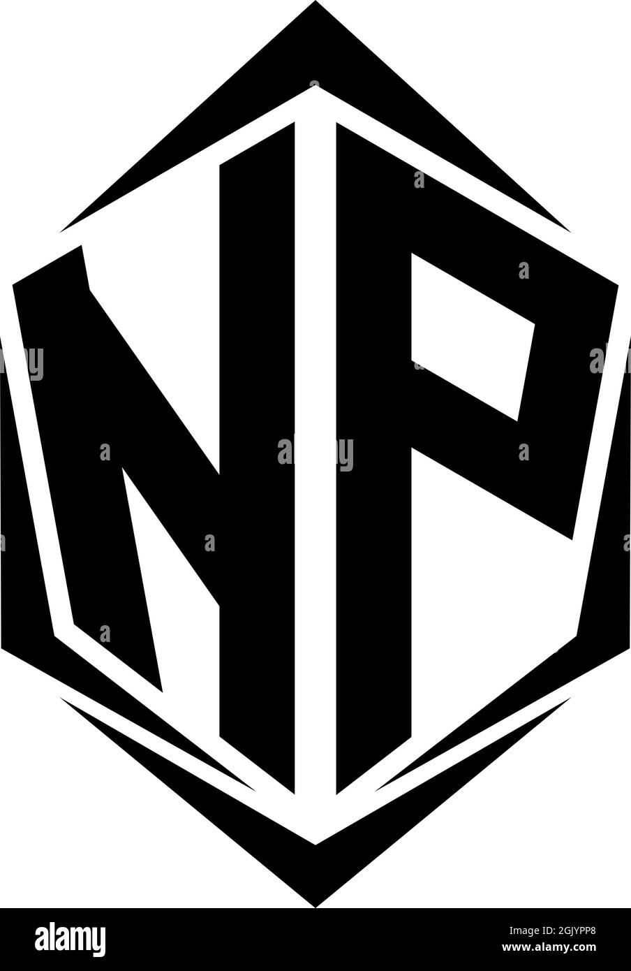 Initial NP logo design with Shield style, Logo business branding Stock ...