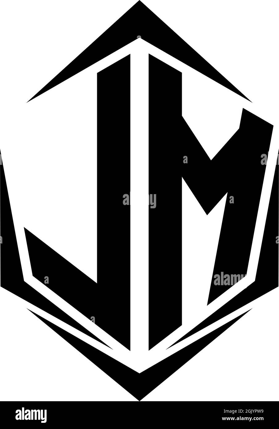 Initial LM logo design with Shield style, Logo business branding Stock ...