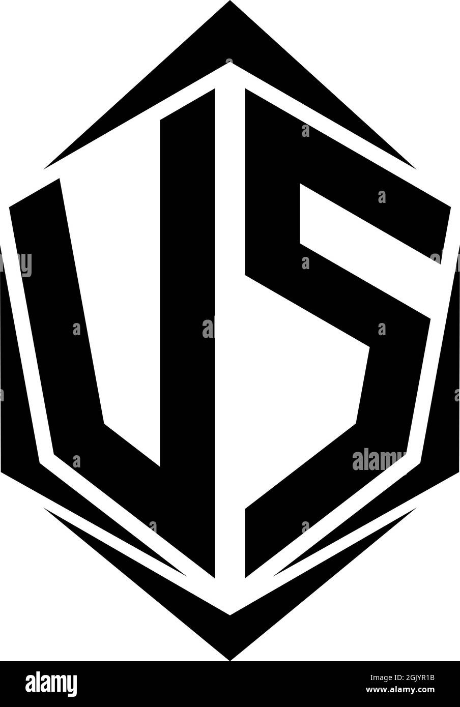 Initial VS logo design with Shield style, Logo business branding Stock ...