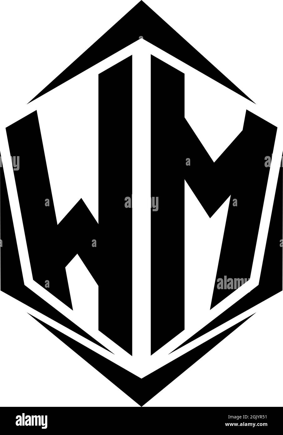 Initial WM logo design with Shield style, Logo business branding Stock Vector Image & Art - Alamy