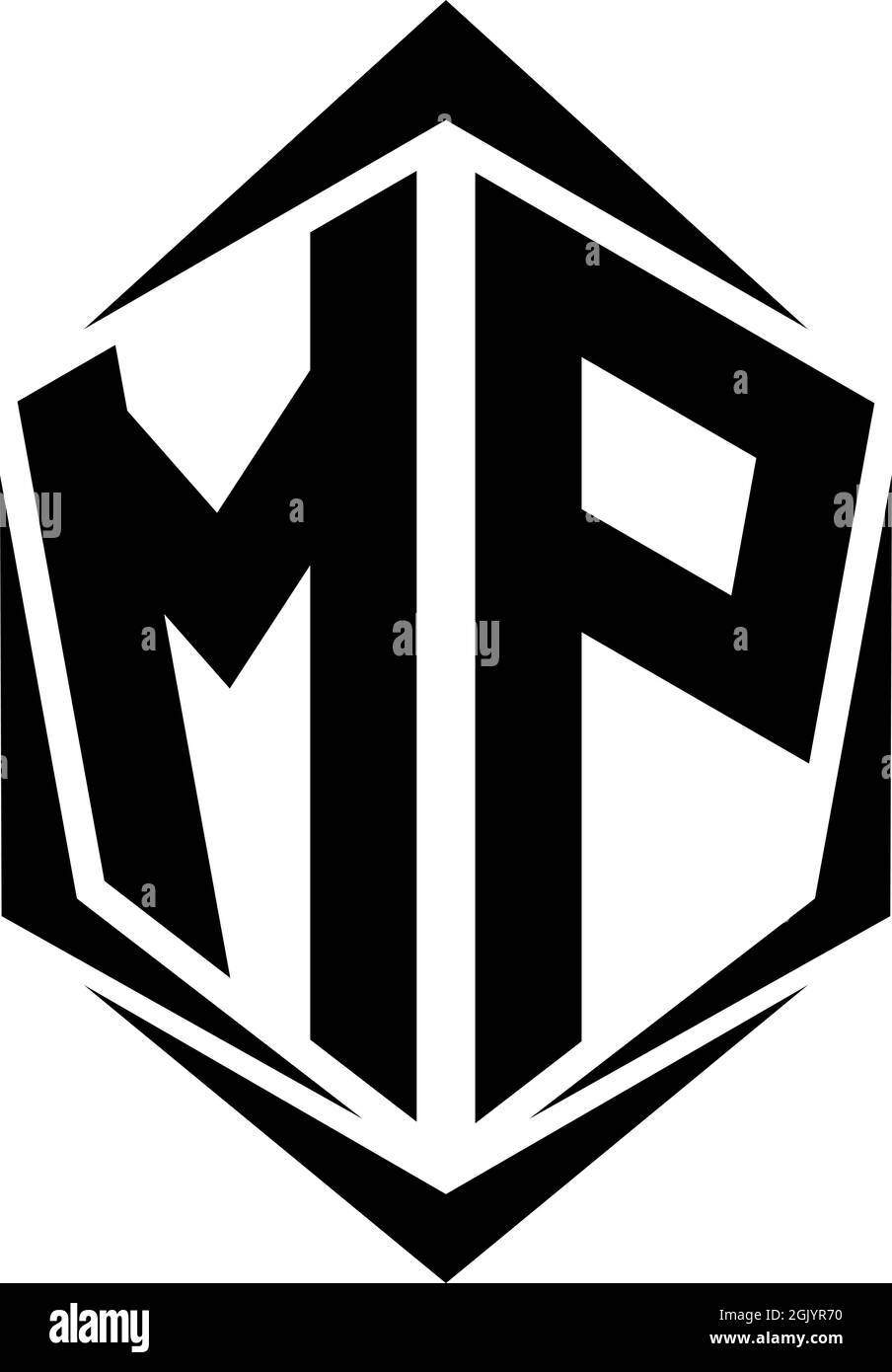 Initial MP logo design with Shield style, Logo business branding Stock ...