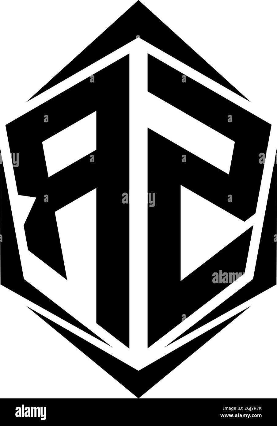 Initial RZ logo design with Shield style, Logo business branding Stock ...