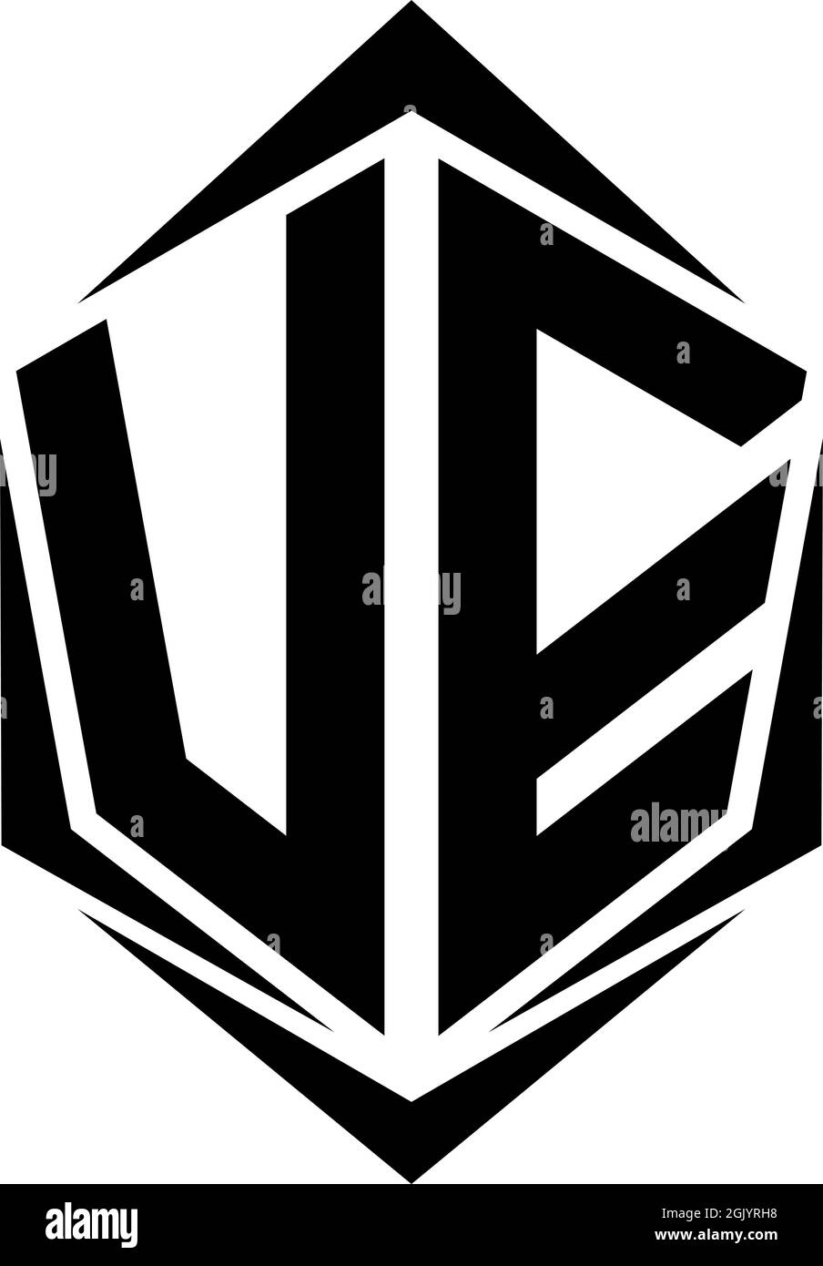 Initial VE logo design with Shield style, Logo business branding Stock ...