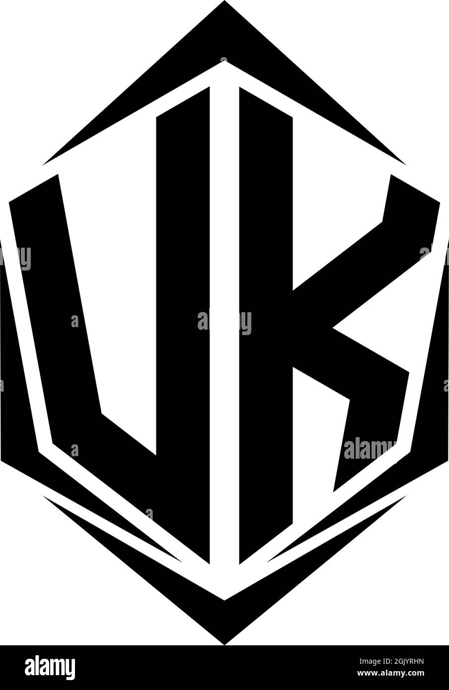 Initial VK logo design with Shield style, Logo business branding Stock Vector Image & Art - Alamy