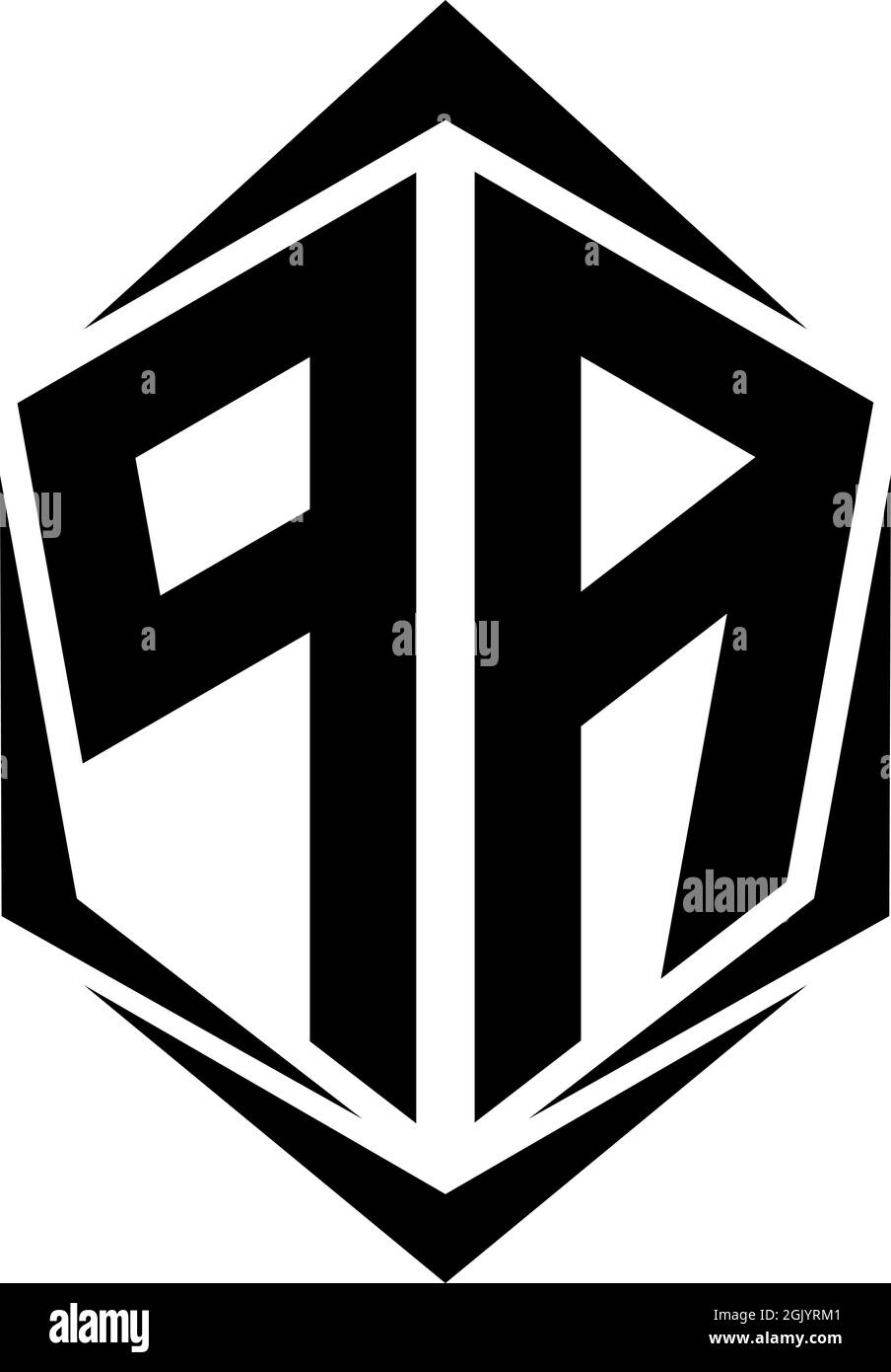 Initial PA logo design with Shield style, Logo business branding Stock ...