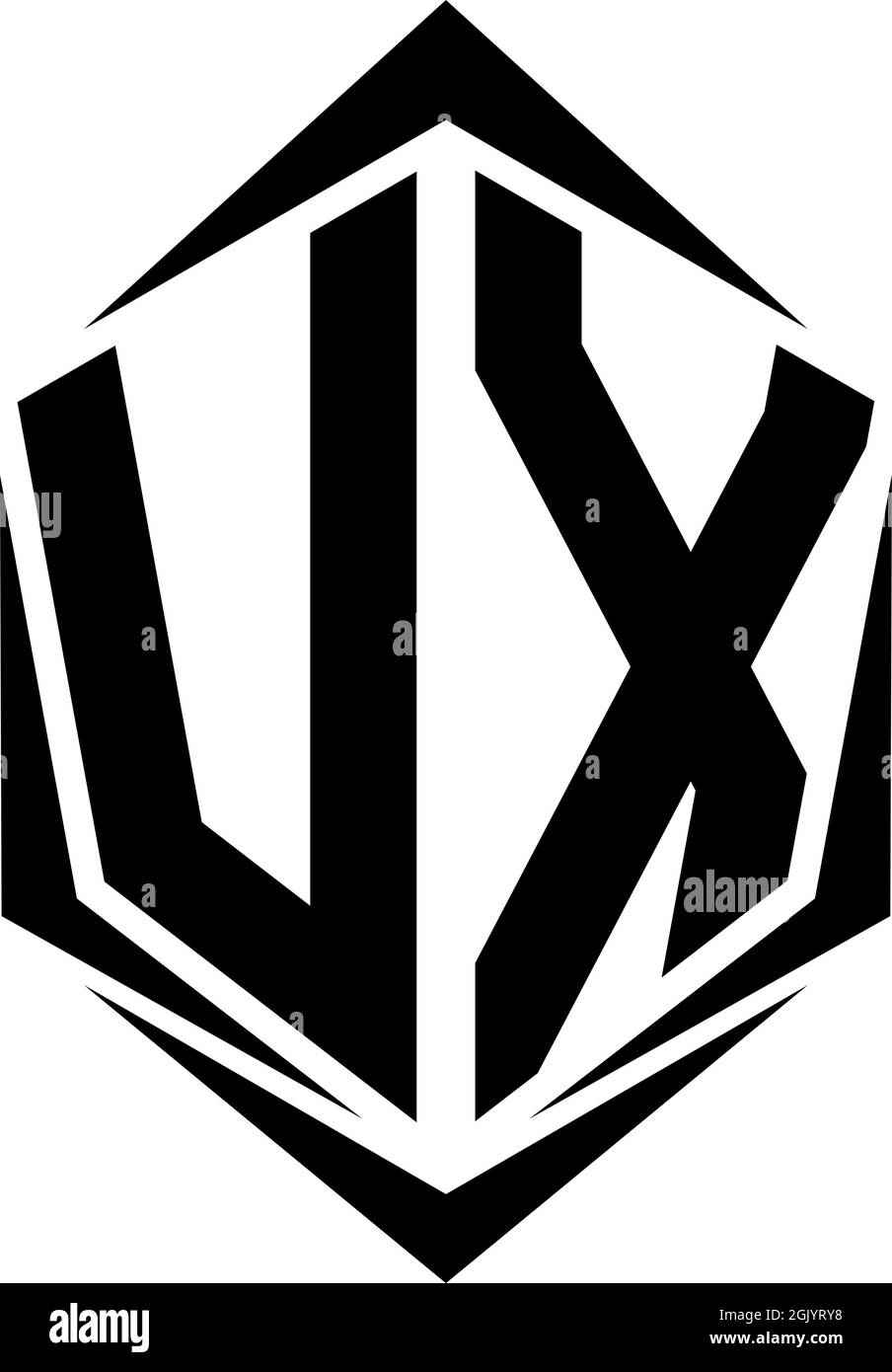 Initial VX logo design with Shield style, Logo business branding Stock ...
