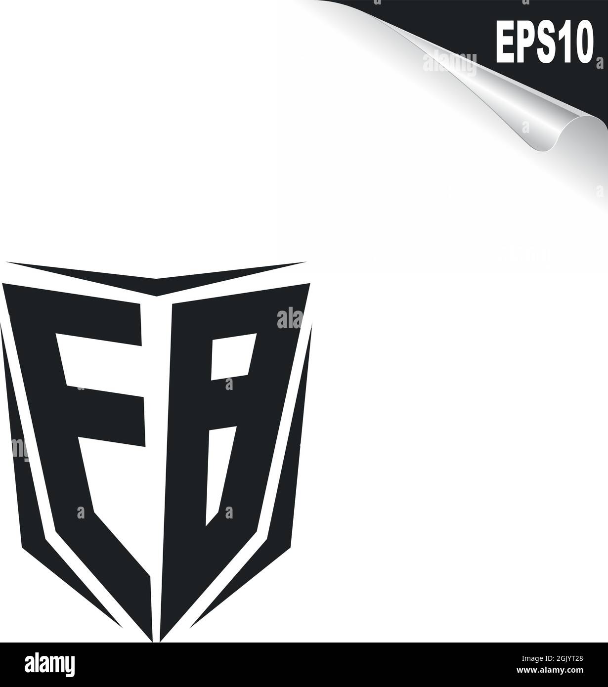 Initial EB logo design with Shield style, Logo business branding Stock ...