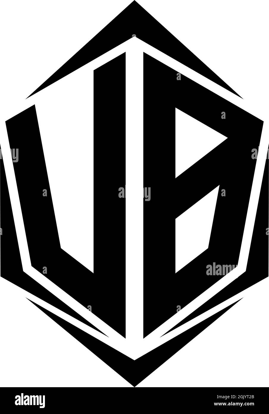 Initial VB logo design with Shield style, Logo business branding Stock ...