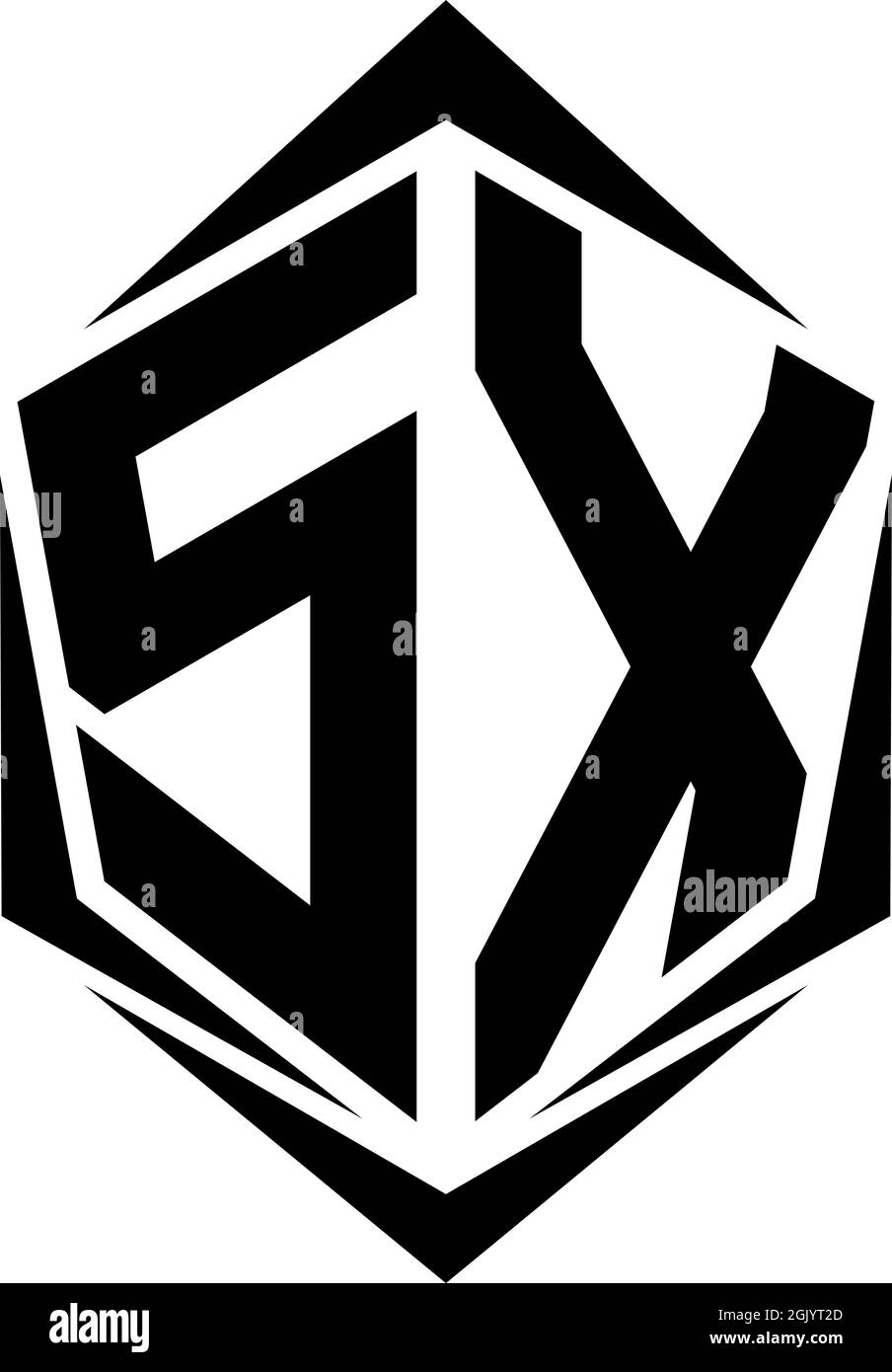 Initial SX logo design with Shield style, Logo business branding Stock ...