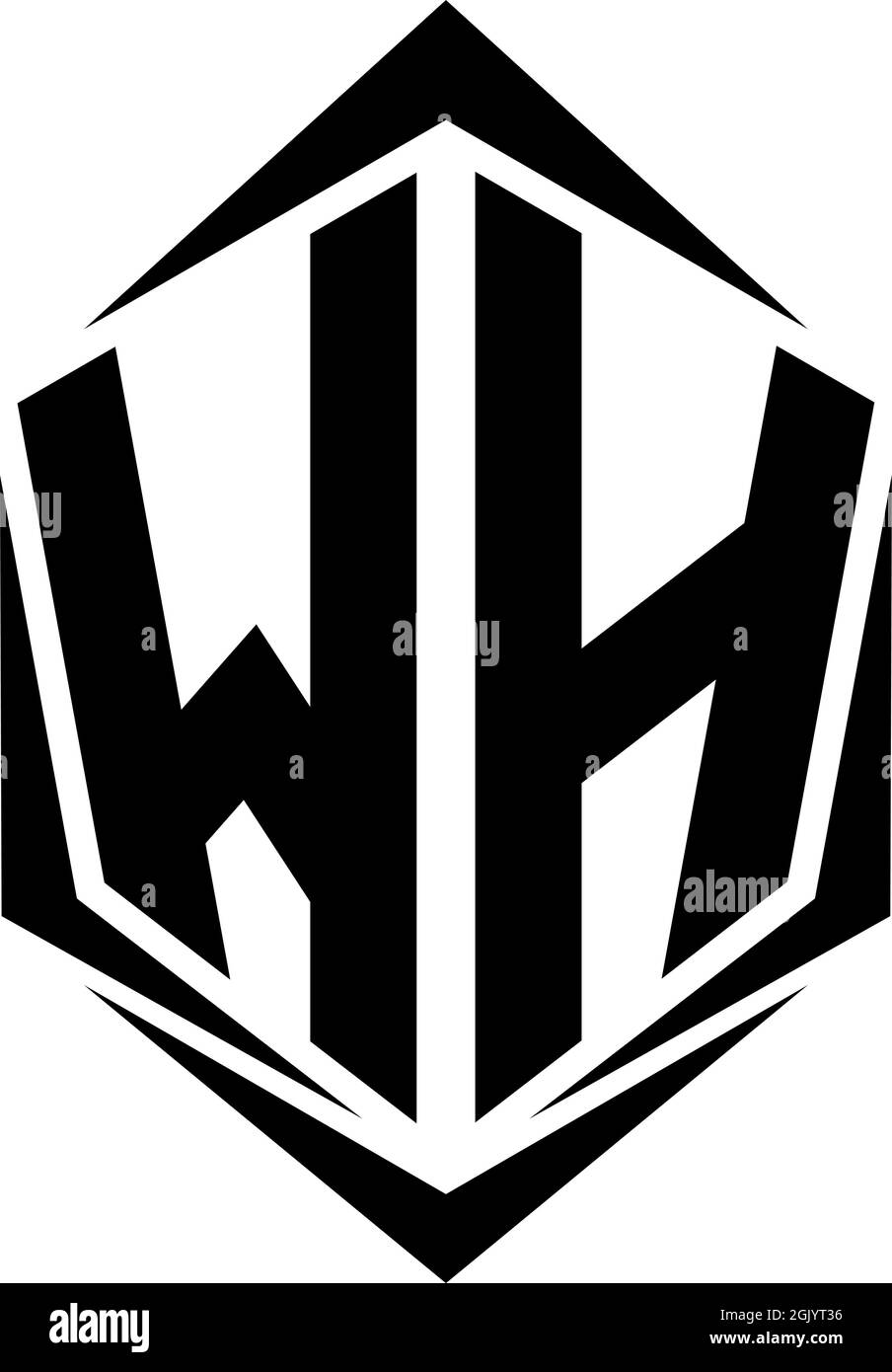 Initial WH logo design with Shield style, Logo business branding Stock Vector Image & Art - Alamy
